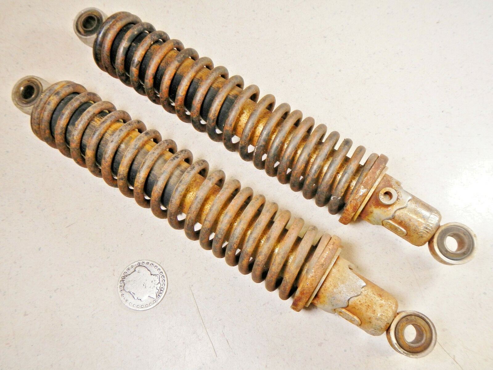 75 Suzuki TS250 Savage TS 250 Rear Shock Absorbers 13 3/8" | eBay