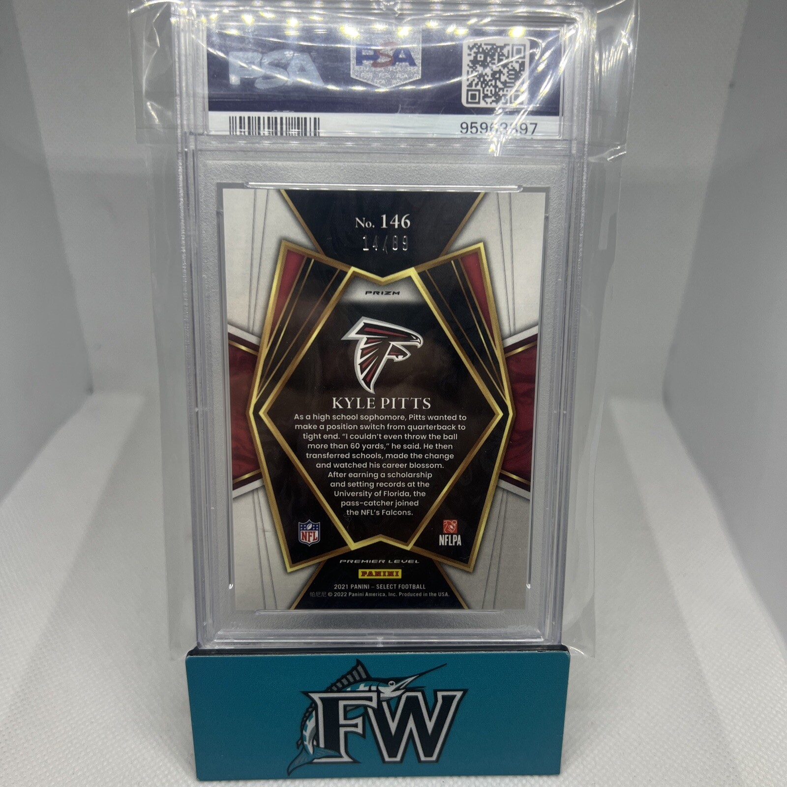 2021 Panini Select - Premier Level Dragon Scale Prizm #146 Kyle Pitts ...