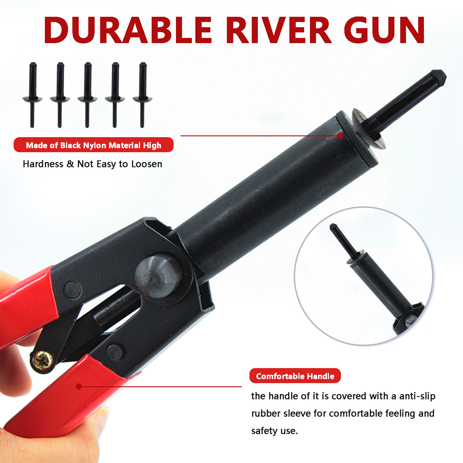 150x Plastic Pom Pop Rivets Set Assortment Pop Poly Bevel Round Head ...