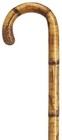 German Crook Handle Carved Bulb Nose Stepped Maple Wood Men's Walking ...