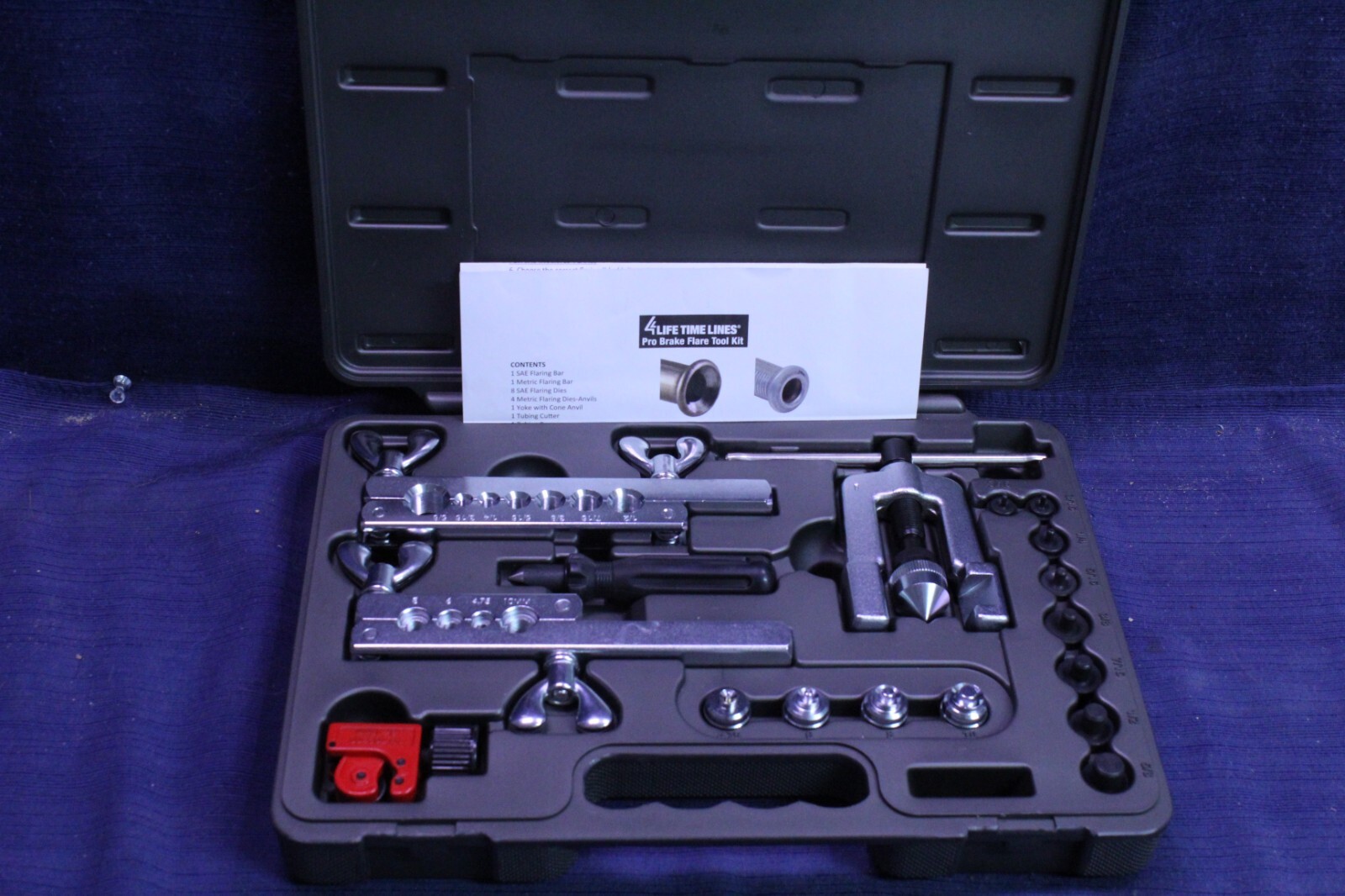 4LIFETIMELINES Professional Brake Line Flare Kit for Single Double SAE ...