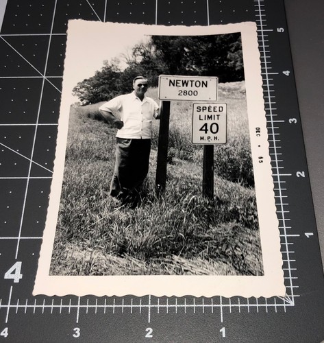 1950s Newton MS Mississippi Town Population Road Sign Man Vintage ...