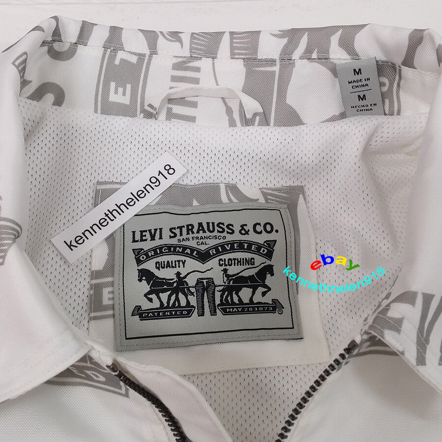 LEVIS LIGHTWEIGHT MECHANIC JACKET WHITE GREY MENS SIZE M,L | eBay