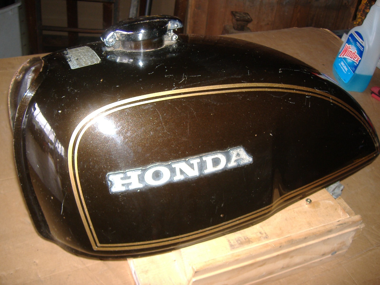Honda CB500T gas fuel tank brown 1975 17050-375-670UP CB 500T 17500-375 ...