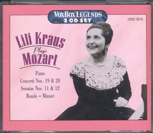CDX25510 Lili Kraus Lili Kraus Plays Mozart double CD USA Vox 1993 with ...