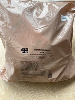 British Army 24 Hr Ration Pack Menu 4( Genuine Military Issue) Ex 26/27 ...