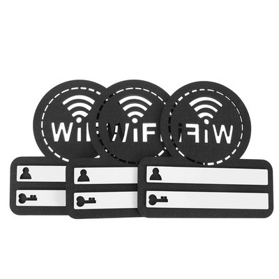 3pcs Wooden Wifi Password Sign: Wood Plaque Network Password Display ...