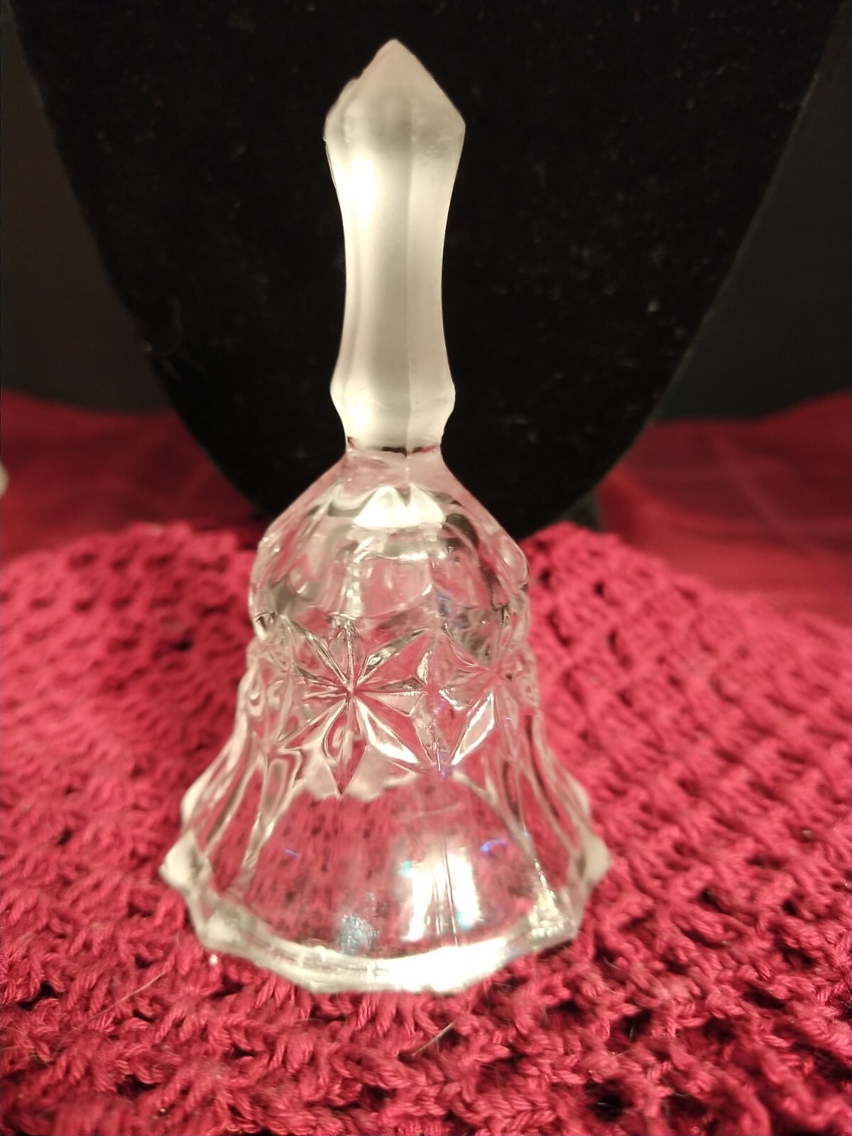 Vintage Mini Glass Bell Starburst with Frosted Handle 3 1/2 inches | eBay