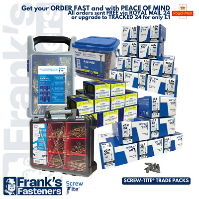 TITE-FIX® SCREW-TITE® POZI COUNTERSUNK WOOD SCREWS TRADE PACKS PZ ZINC ...