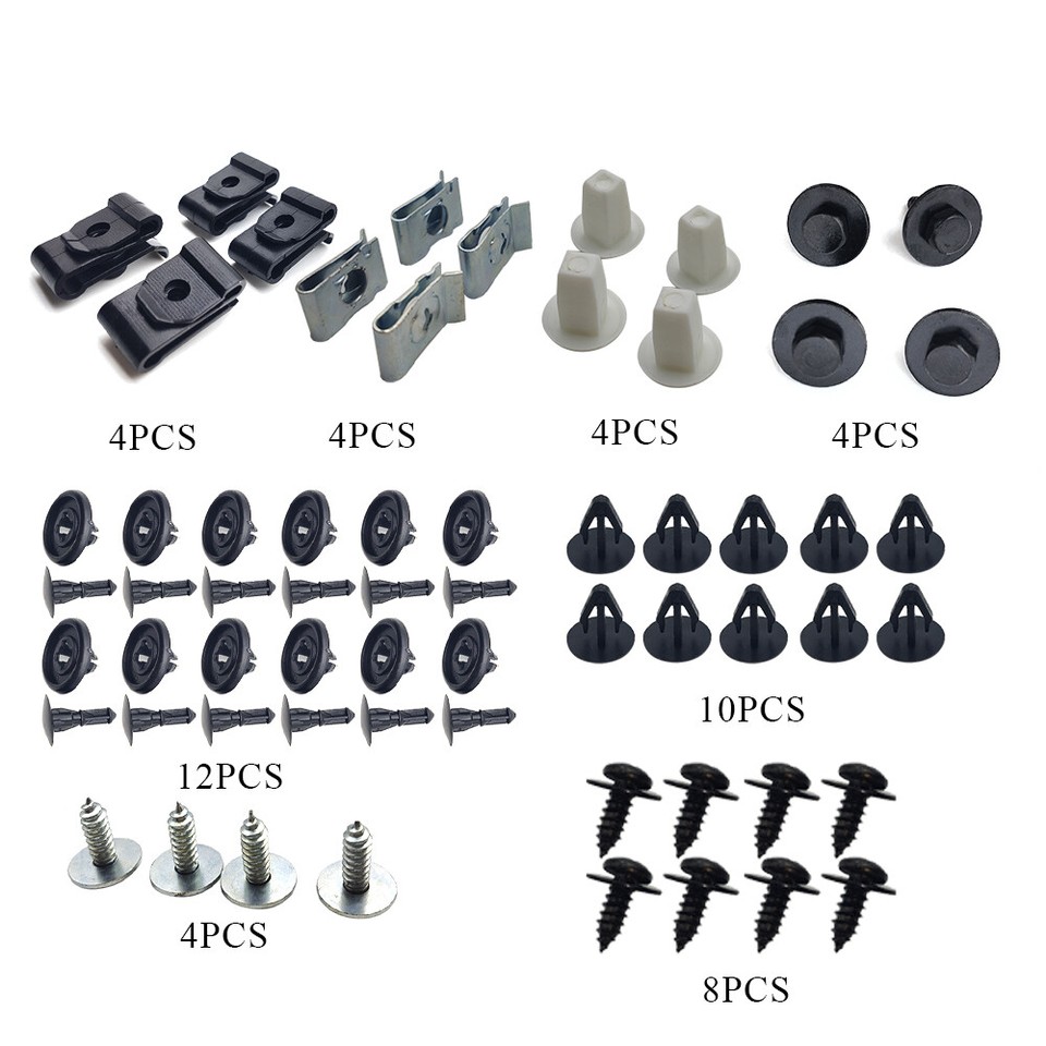 50Pcs For Toyota Engine Splash Shield Fender Bumper Screw Clips Rivet ...