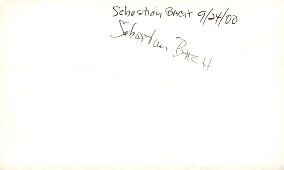 Sebastian Bach Signed Auto 3x5 Card Skid Row Gilmore Girls | eBay