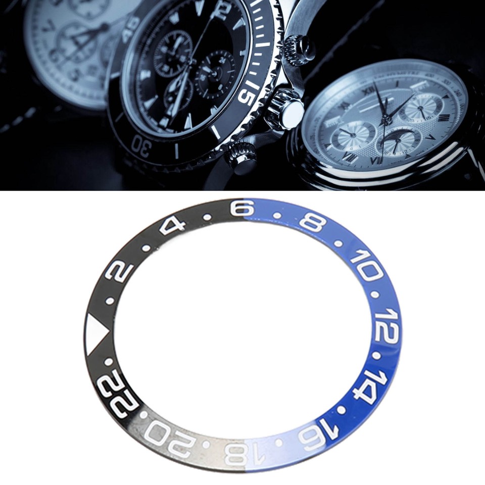 Watch Bezel Insert Ring Ceramic Bezel Insert Ring Black Blue Base For ...