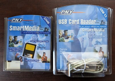 PNY USB 32MB SmartMedia Card + Reader for Windows & Mac - NOS - Free ...