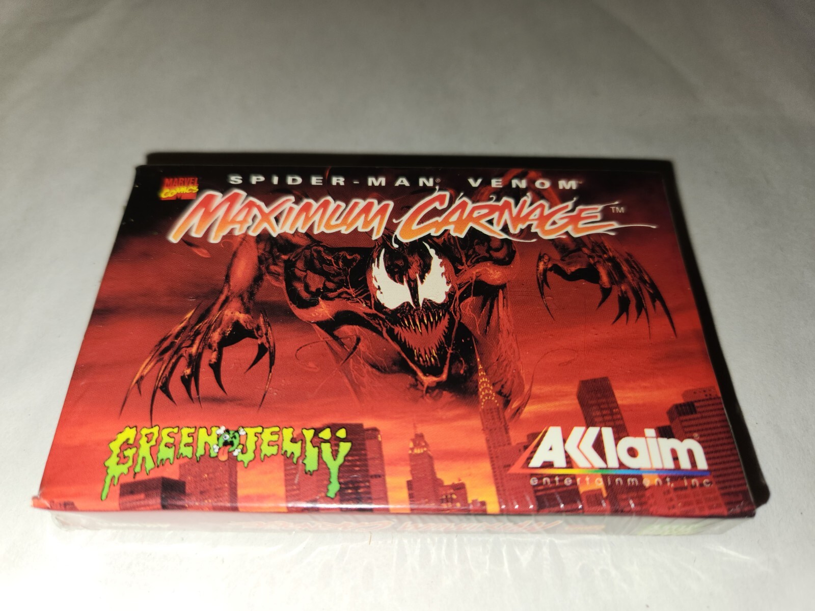 Spider-Man Venom Maximum Carnage Green Jelly Cassette Tape Card NEW ...