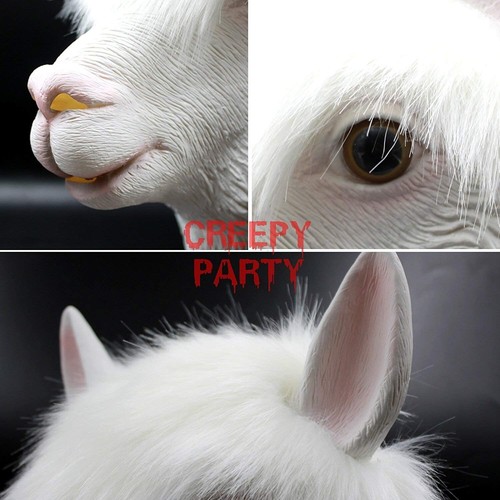 CreepyParty Animal Mask Costume Novelty Halloween Costume Party Latex ...