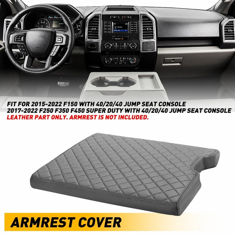Leather Center Console Lid Armrest Cover Fit 2015-2022 Ford F150 Lid ...