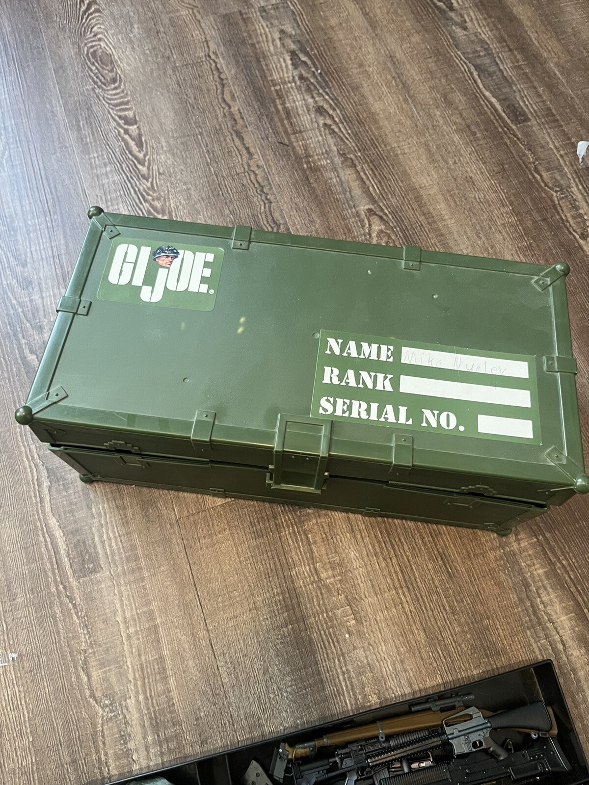 2 GI Joe Plastic Footlocker Filled with 1/6 Scale Fits 12" Figures ...