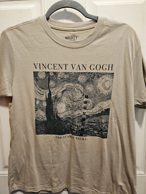 Vincent Van Gogh Starry Night Tee Beige Unisex Medium New | eBay