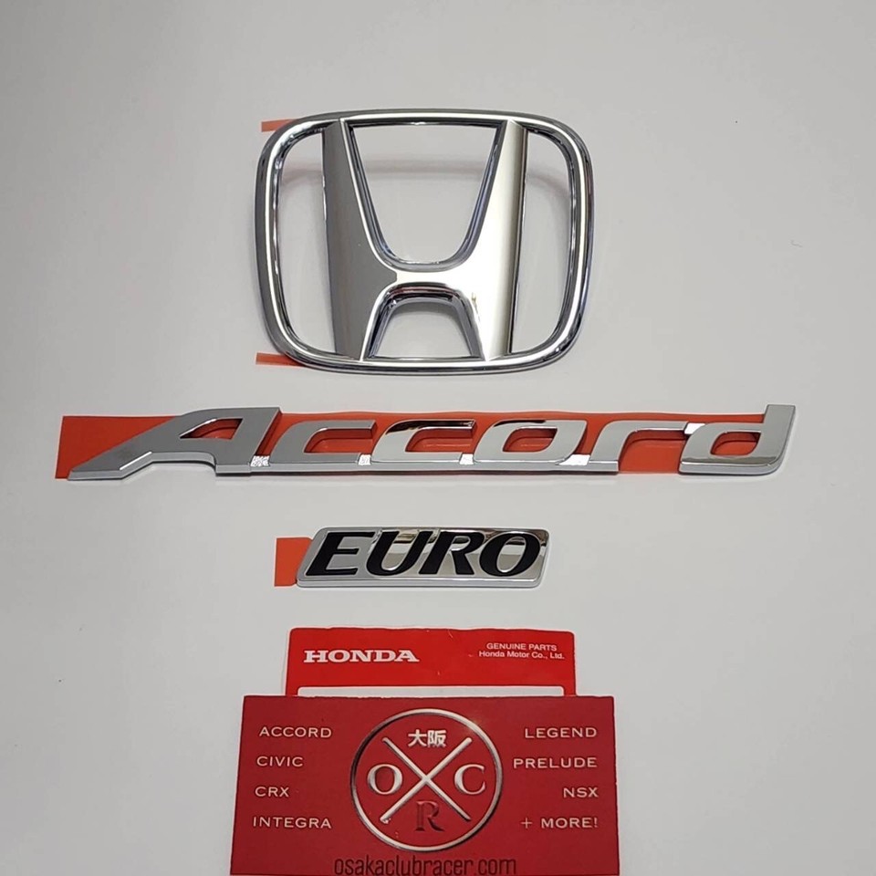 New Genuine OEM CU2 Honda Accord Euro Rear Emblem Set JDM Badges 09-14 ...