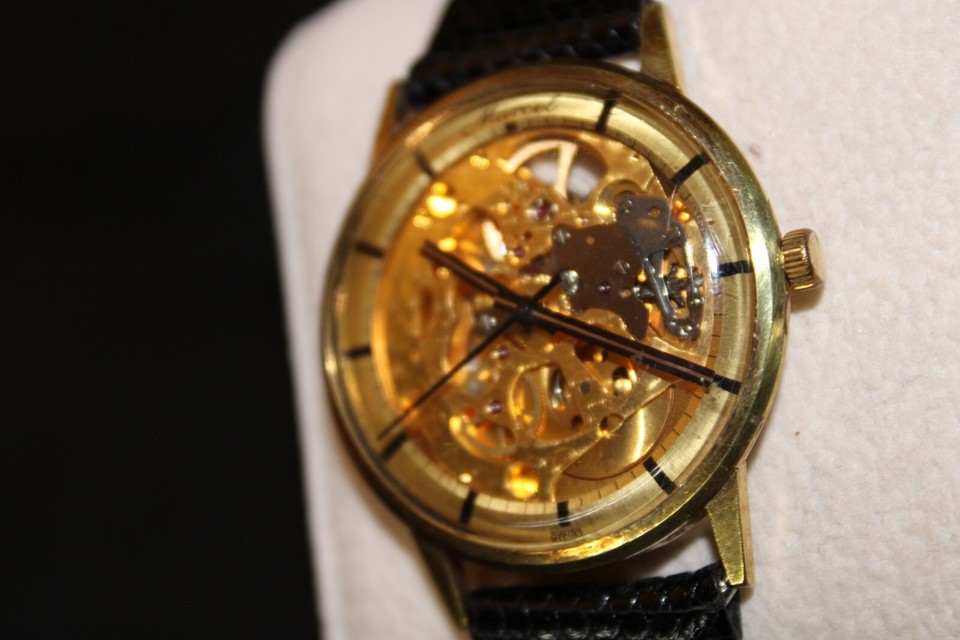 Unique Vintage Swiss Made Marcel Rare Skeleton Mechanic Wrist Watch 17 ...