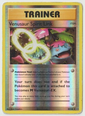 2016 ANIME POKEMON CARD REVERSE HOLO TRAINER VENUSAUR SPIRIT LINK 89/ ...