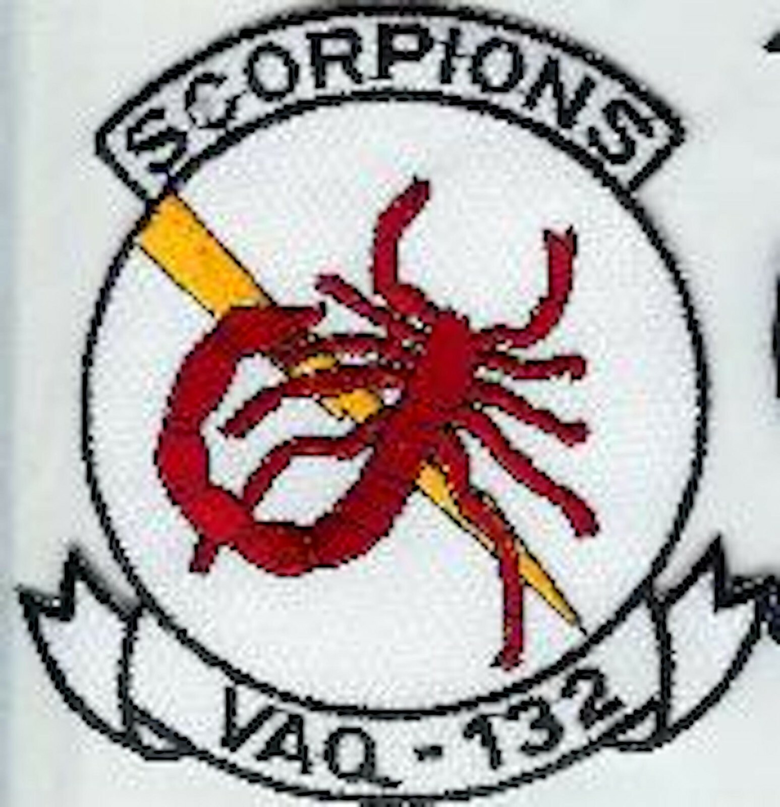 4" Navy VAQ-132 Squadron Scorpions Growler White Hook & Loop ...