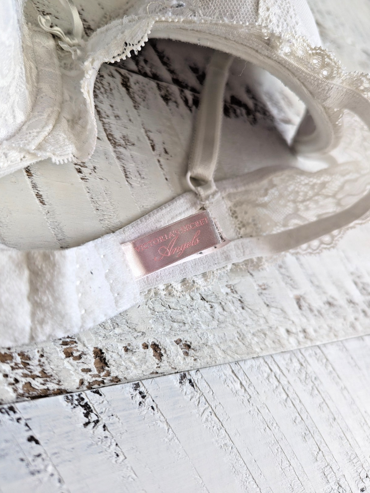 Vintage Victoria’s Secret Angels Size 34C White Lace Demi Bra | eBay