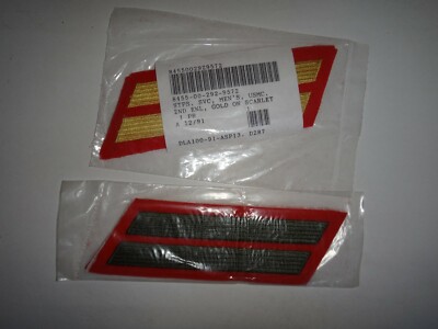 2 Pairs Of US Marines 8-Year Service STRIPE Patches (Large For Men ...