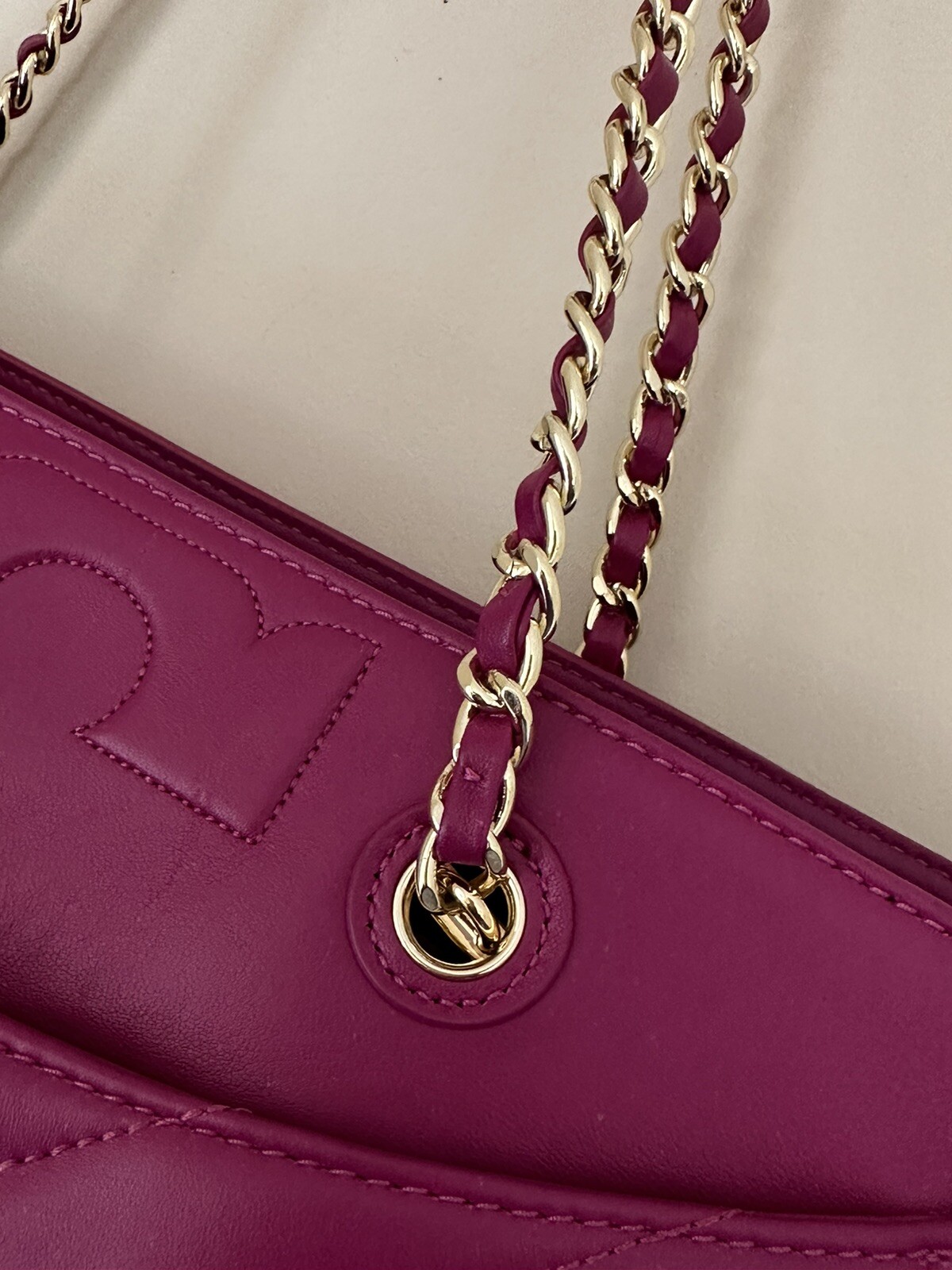 TORY BURCH Alexa Quilted Tote # 50641 - Party Pink Fuschia Handbag Tote ...