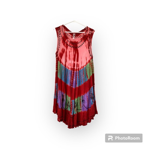 Women's INDIA BOUTIQUE Multicolored Dress One Size Red Tie Dye ...