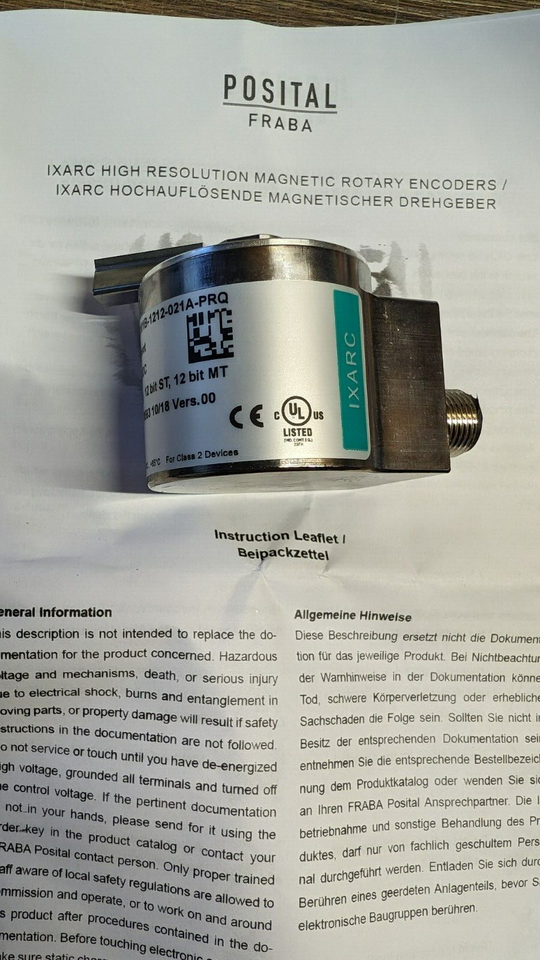 IXARC Absolute Rotary Encoder POSITAL Encoder UCD-S101B-1212-021A-PRQ ...