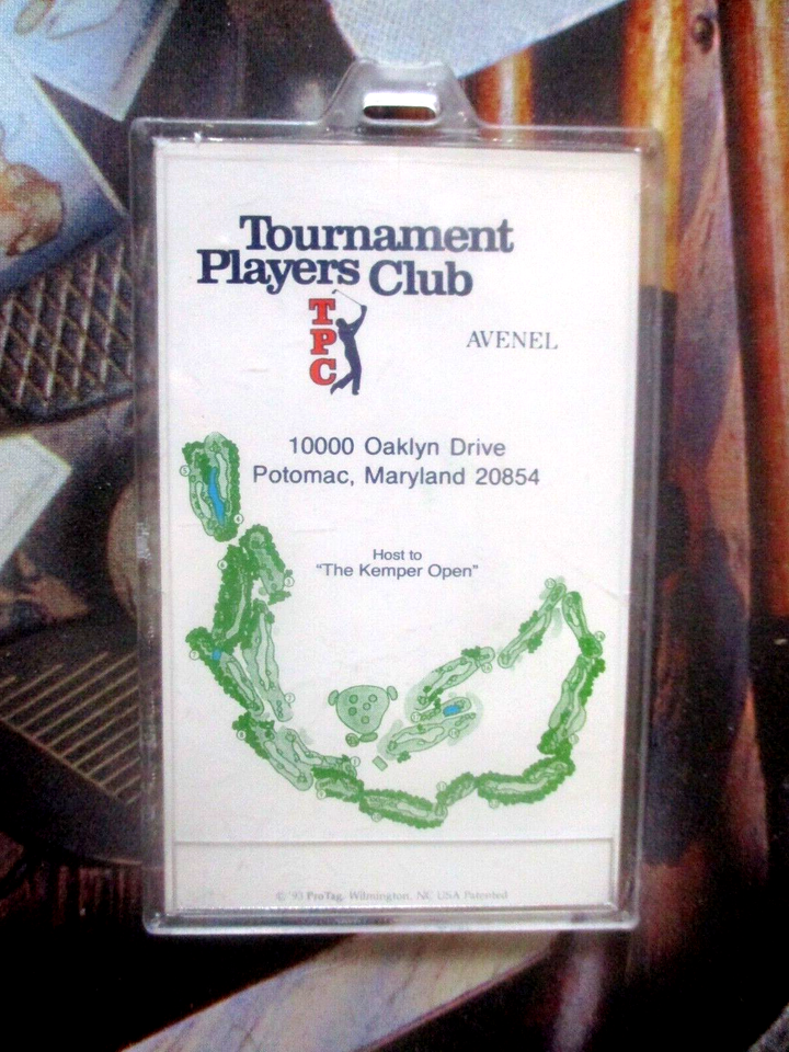 vtg - PGA TOUR Golf Bag Tag - KEMPER OPEN - TPC at Avenel | eBay