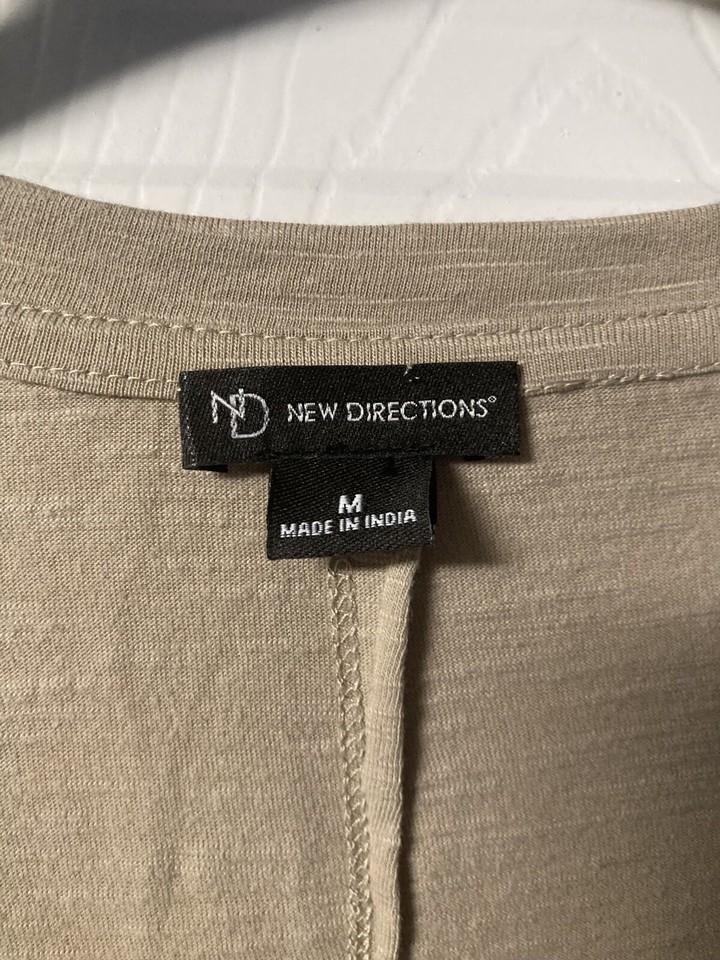 Women’s New Directions Solid Light Brown Long Sleeve Shirt Size M | eBay