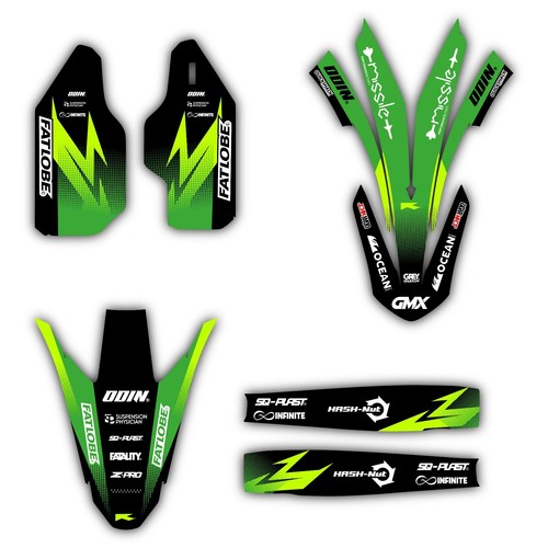 Fits: KAWASAKI KX 450 KX450 2024 Custom MX Motocross Sticker Graphics ...