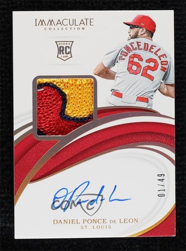 2019 Panini Immaculate Gold /49 Daniel Ponce de Leon #3 RPA Rookie ...