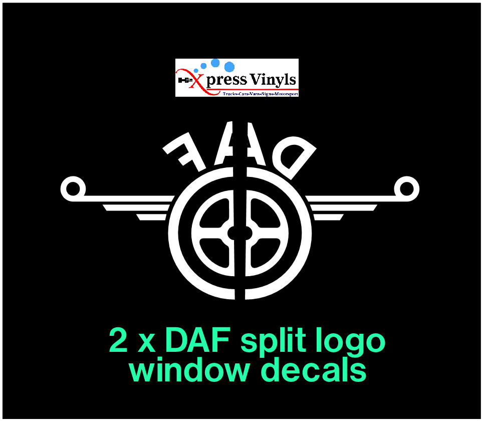 DAF window decals x 2. half axle graphics stickers. ANY COLOUR | eBay