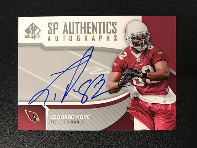 2006 SP Authentic #SP-LP Leonard Pope Autograph Arizona Cardinals | eBay