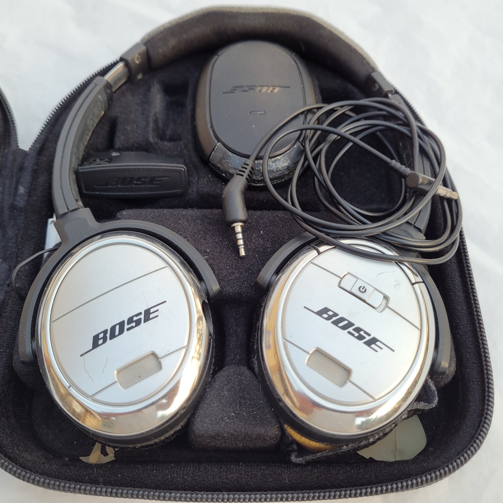 BOSE QuietComfort 3 QC3 Acoustic On Ear Headphones Noise Cancelling ...