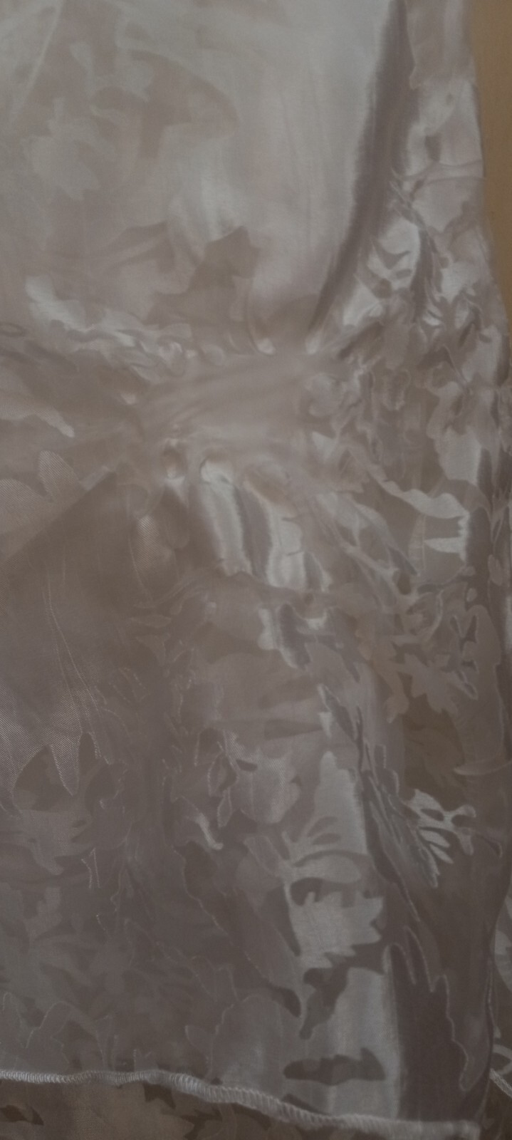 Formal White Dress Layered Ruffle Front 47" Wedding - Gem