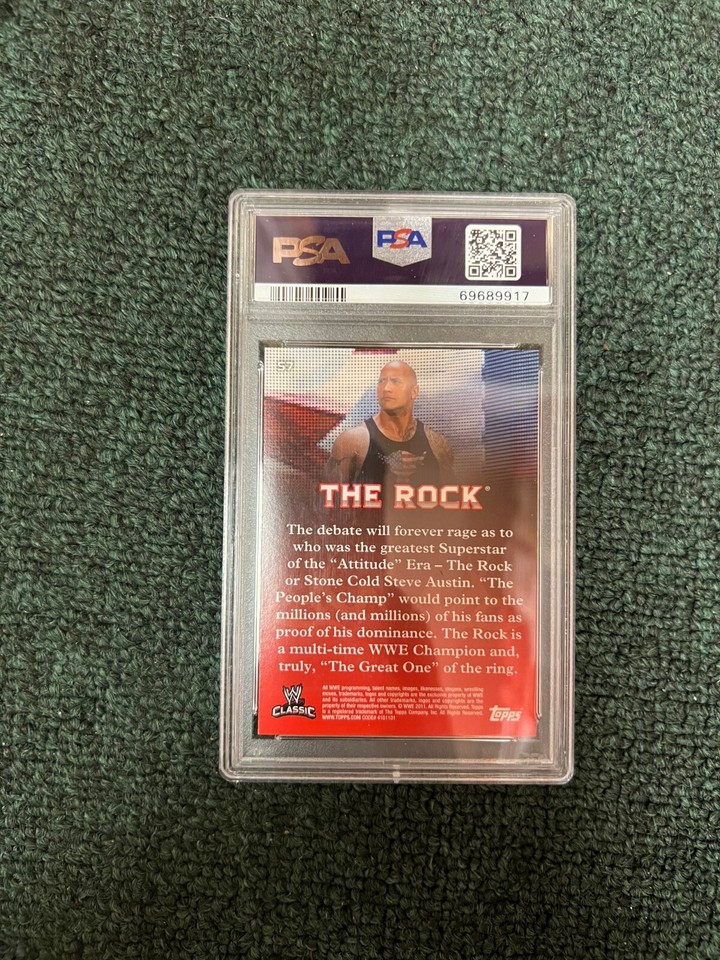 2011 TOPPS WWE CLASSIC THE ROCK WRESTLING LEGEND #57 PSA 10 GEM MINT | eBay