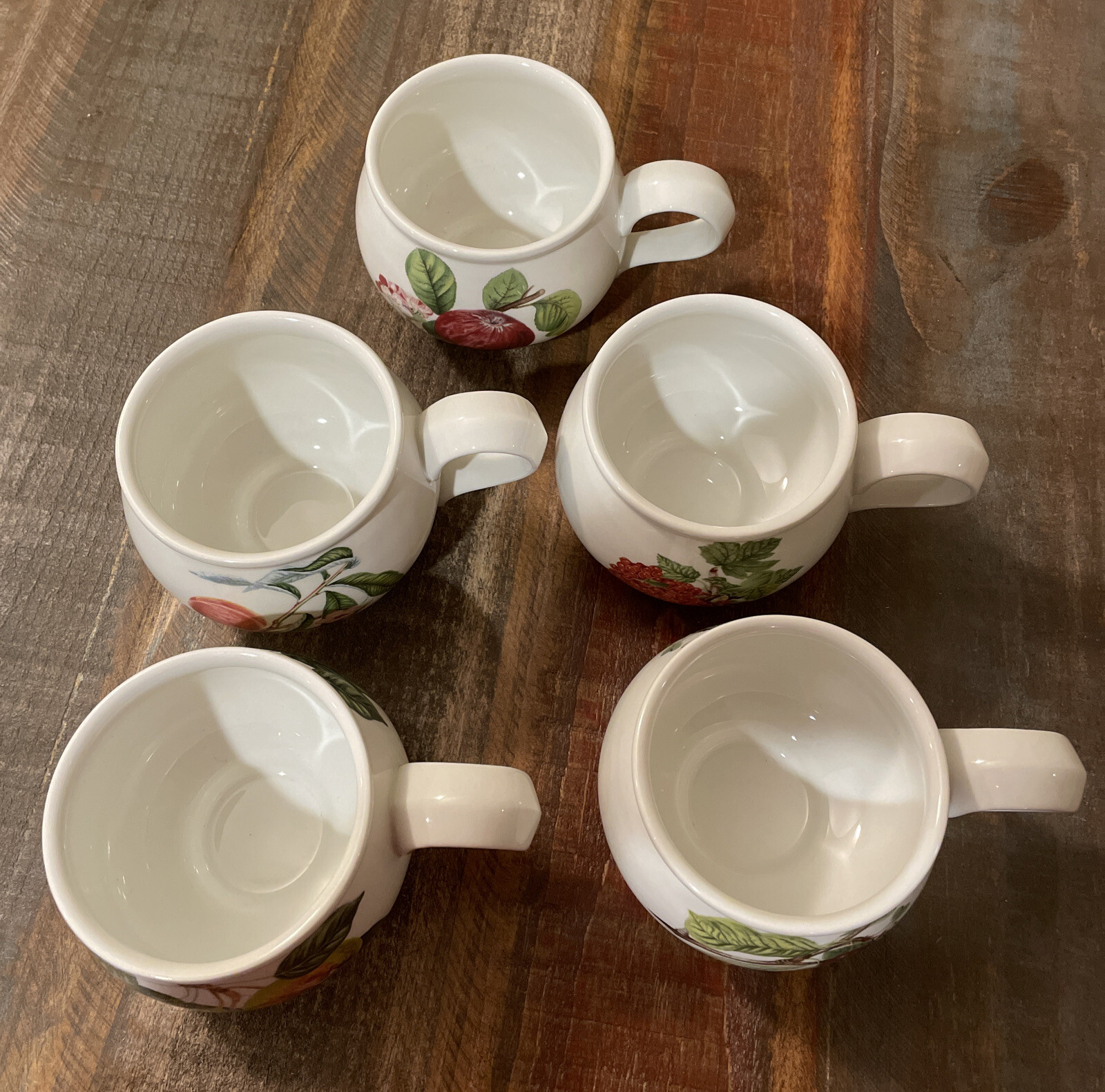 Pomona Portmeirion Tea Cups Five Fruit 3 Inches Made In England ...