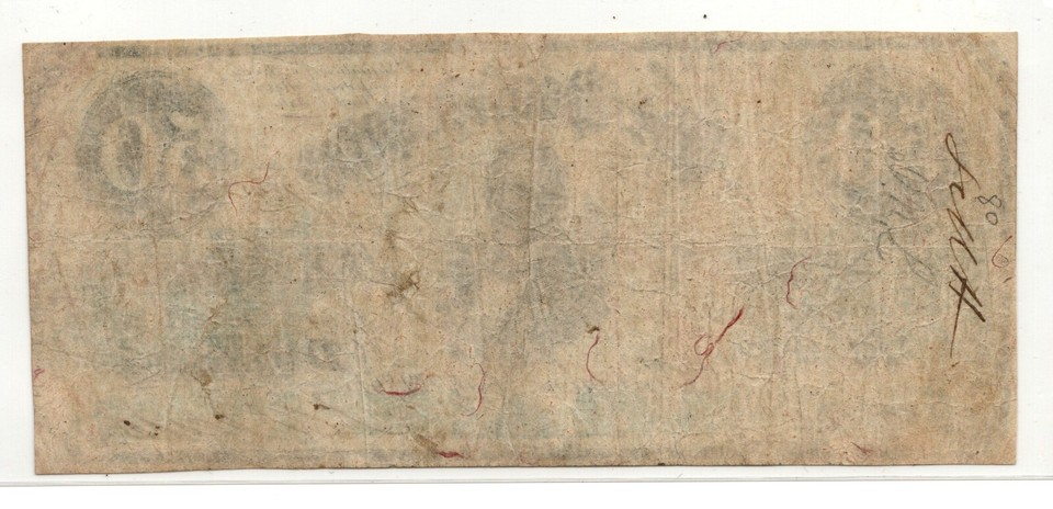 T-16 SCARCE EARLY UNCANCELLED CONFEDERATE GREAT COLOR GOBS OF RED FIBER ...