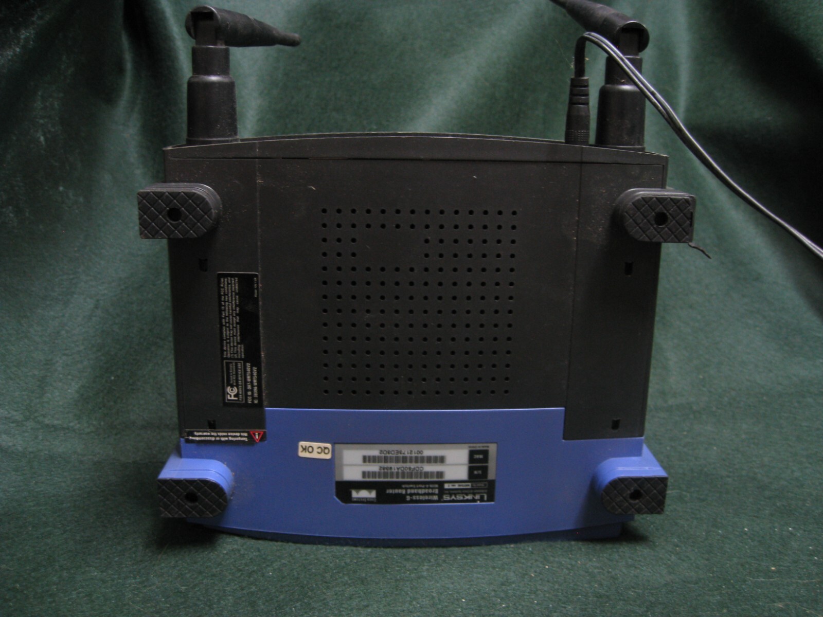 Linksys Wireless-G WRT54G Broadband WiFi Router 2.4 GHz - 5.4 GHz w ...