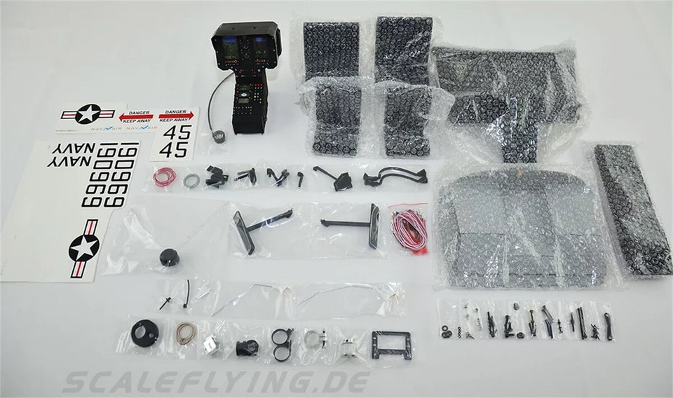 800 ARF OH-6 Cayouse RC Helicopter Fuselage 800 Size USNTPS KIT Version ...