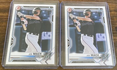 Joe Mack 2021 Bowman Draft 1st Bowman #BD-159 Miami Marlins Lot (2) | eBay