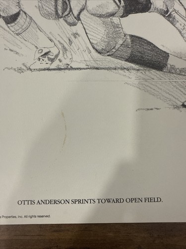 1981 St Louis Cardinals Ottis Anderson Shell Oil Football Print Nick ...