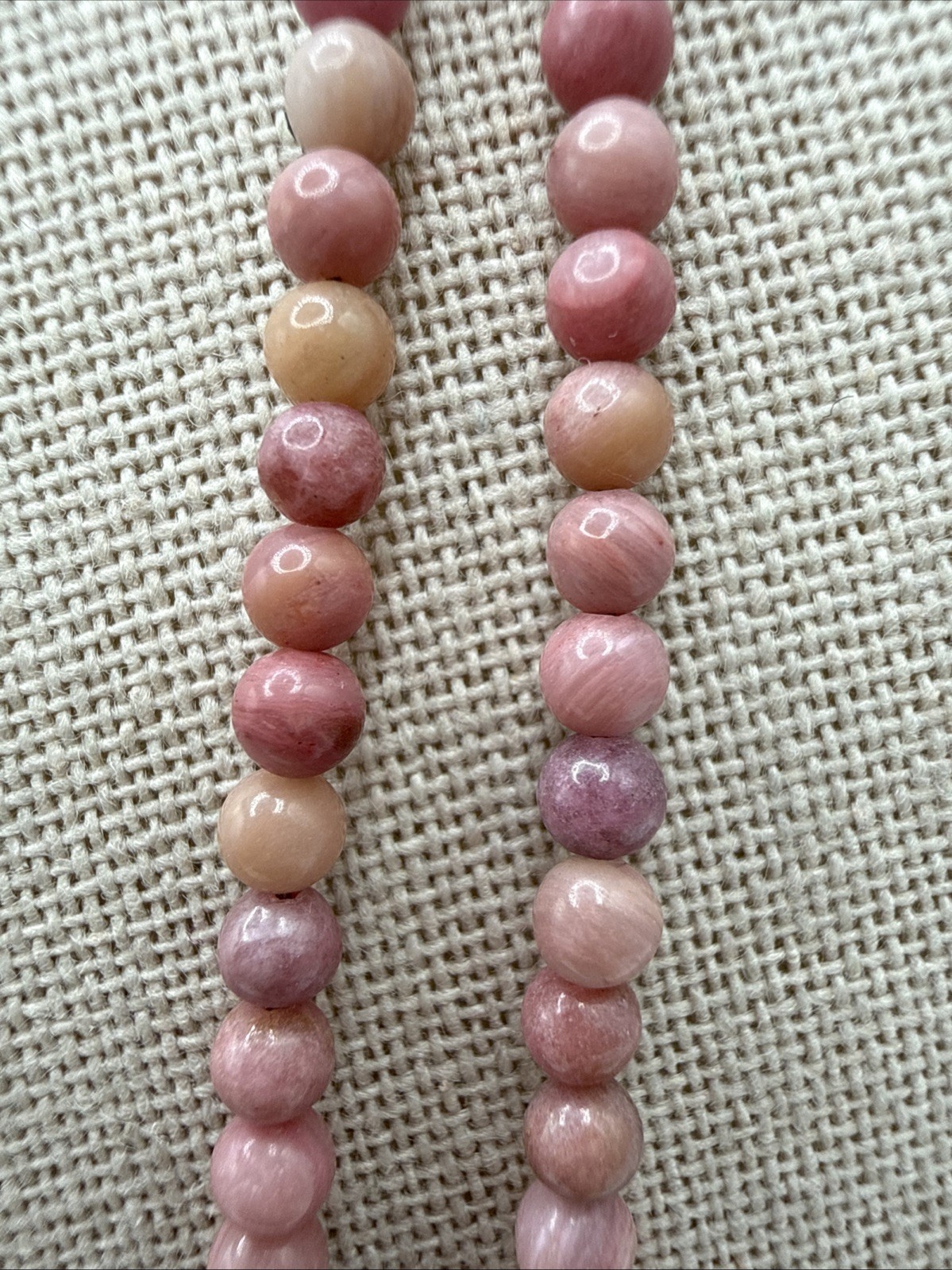 Jay King Natural 3.5mm Rhodochrosite Long 48” Sterling Silver Necklace | eBay