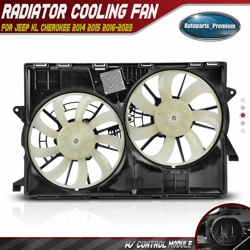 Dual Radiator Cooling Fan Assembly w/Control Module for Jeep KL ...