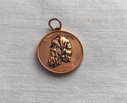 1992 Minted for Santa ~ Antiqued Copper Coin ~ Hallmark Miniature ...