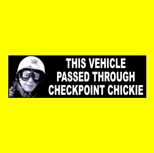 "CHECKPOINT CHICKIE" The Andy Griffith Show BUMPER STICKER Barney Fife ...